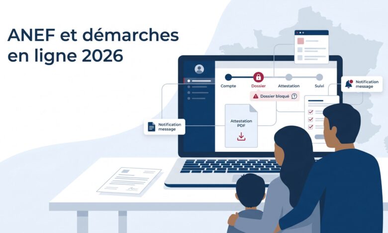 ANEF et démarches en ligne 2026 : compte, dossier bloqué, attestations ...